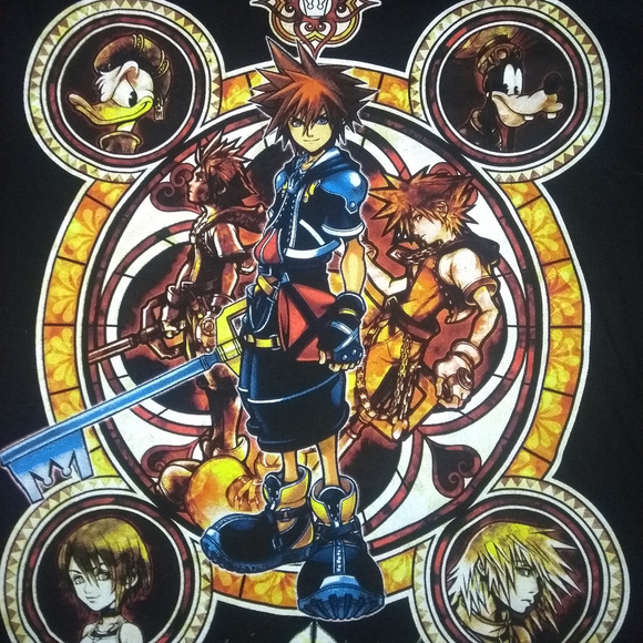 Shirts | Disney Kingdom Hearts T Shirt Sora Stained Glass M | Poshmark